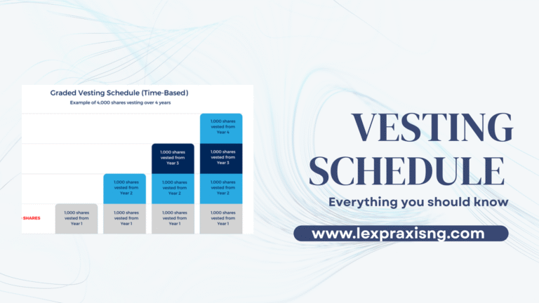 VESTING SCHEDULE; EVERYTHING YOU SHOULD KNOW - Lexpraxis Solicitors